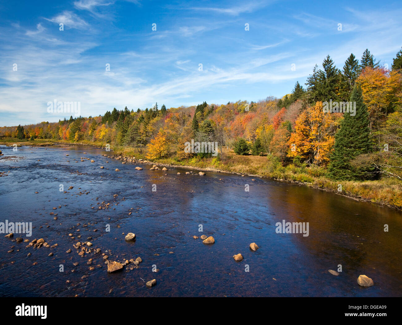 Autumn fall colors trees water clouds hi-res stock photography and ...