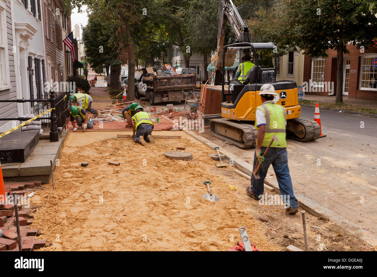 Walkway construction site - USA Stock Photo - Alamy