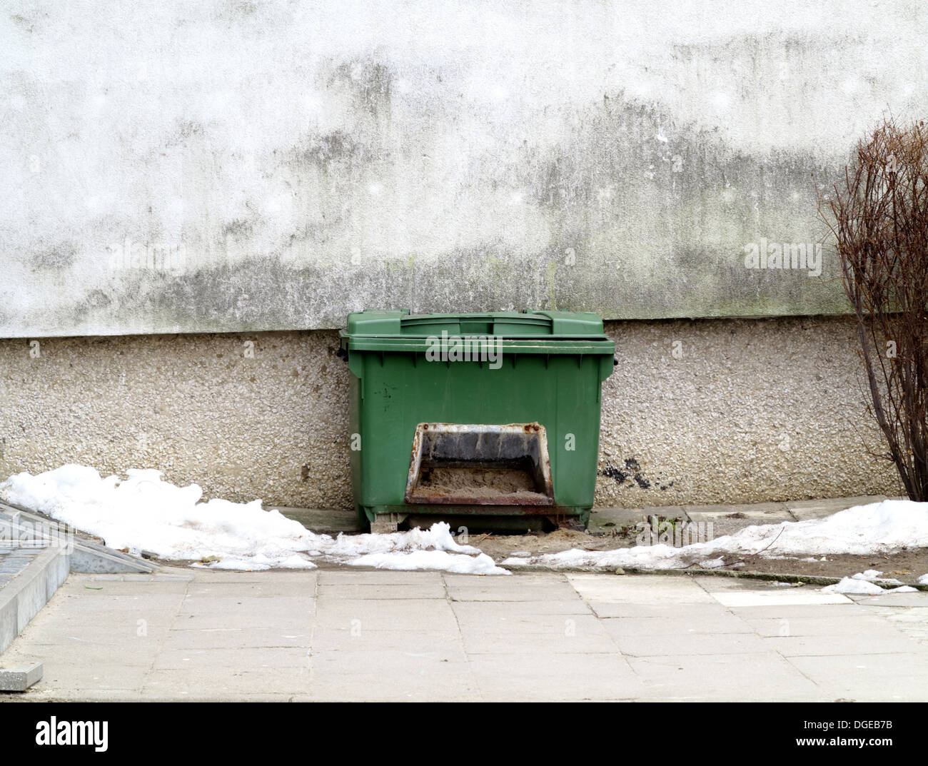 container providing sand to prevent slippage in winter conditions Stock ...