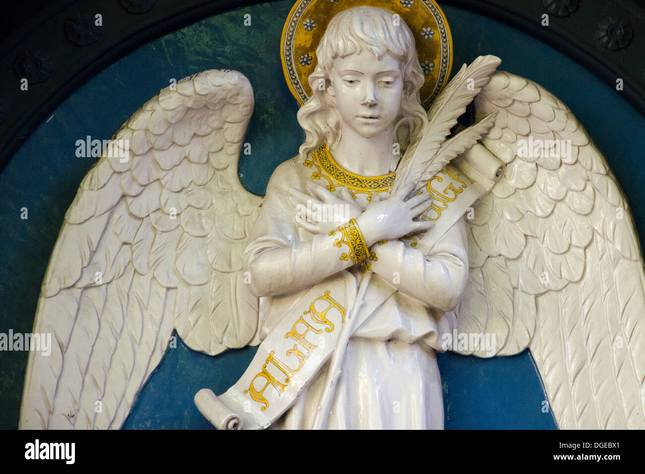 Angel holding a scroll hi-res stock photography and images - Alamy