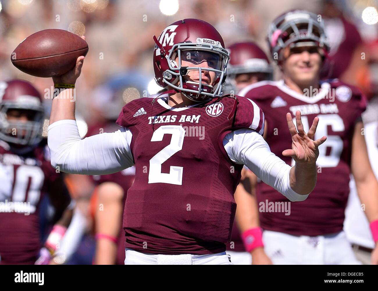 College Station, TX, USA. 19th Oct, 2013. Texas A&M quarterback Johnny ...