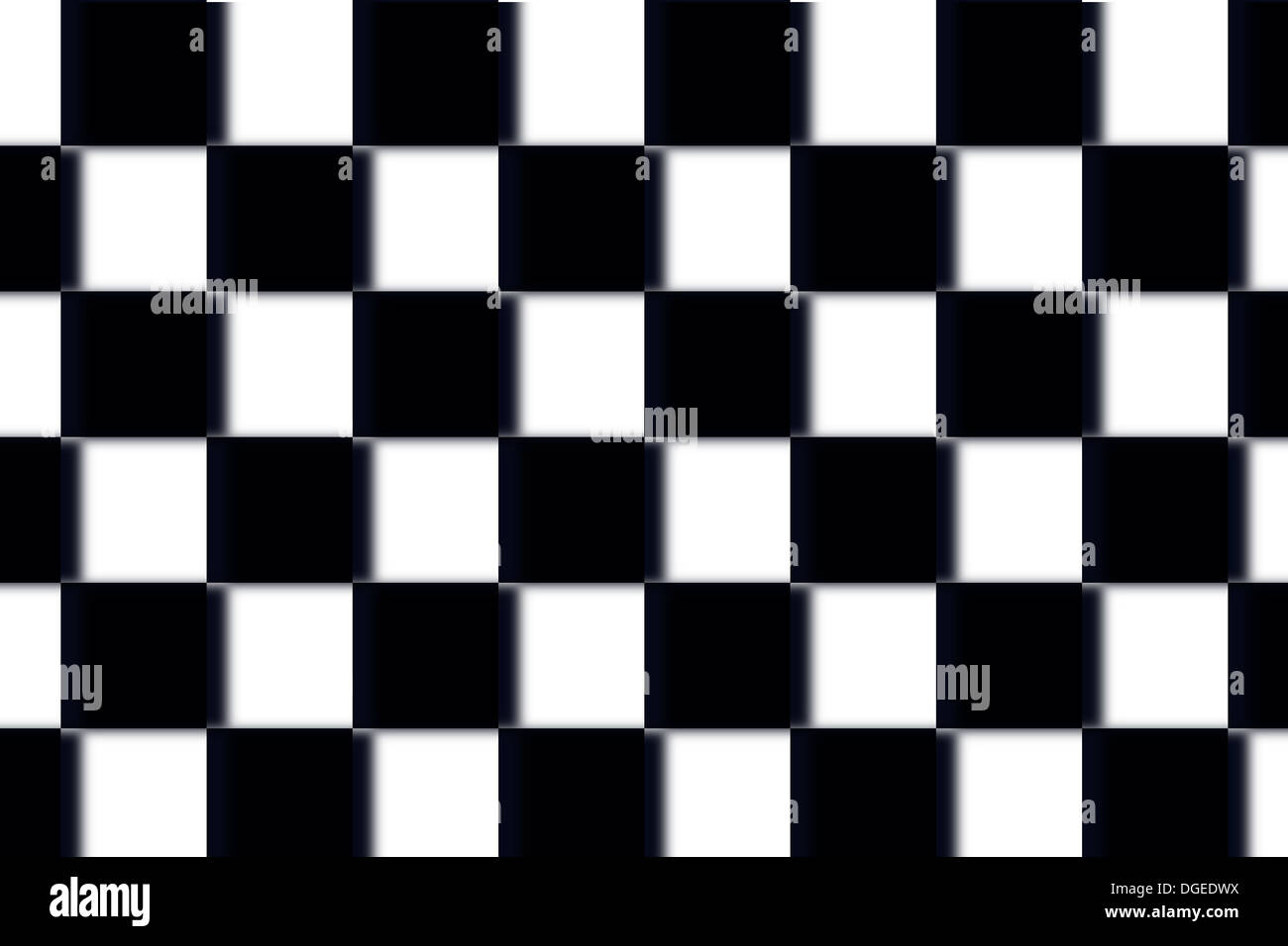 3D Black and White Checkerboard Stock Photo - Alamy