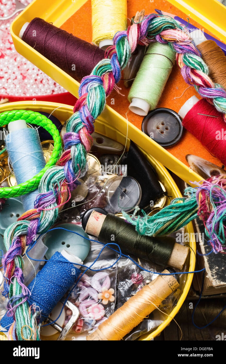 handmade and instruments of repairman clothing Stock Photo - Alamy