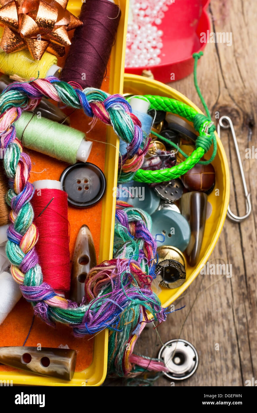 handmade and instruments of repairman clothing Stock Photo - Alamy