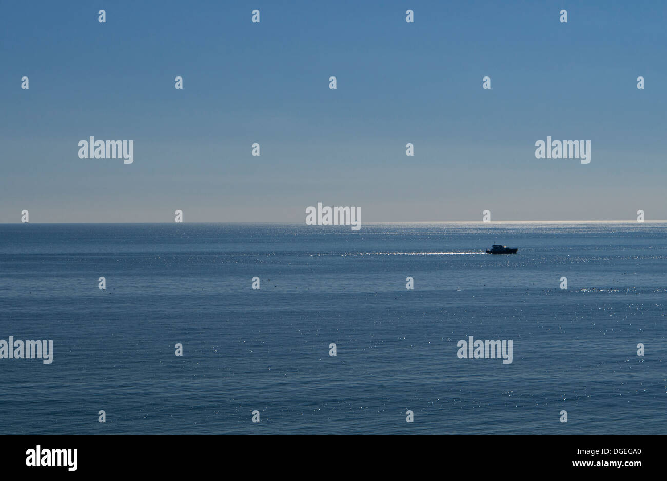 Calm sea boat hi-res stock photography and images - Alamy