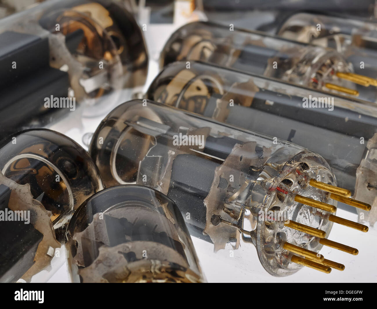 vacuum tubes isolated on white background Stock Photo - Alamy