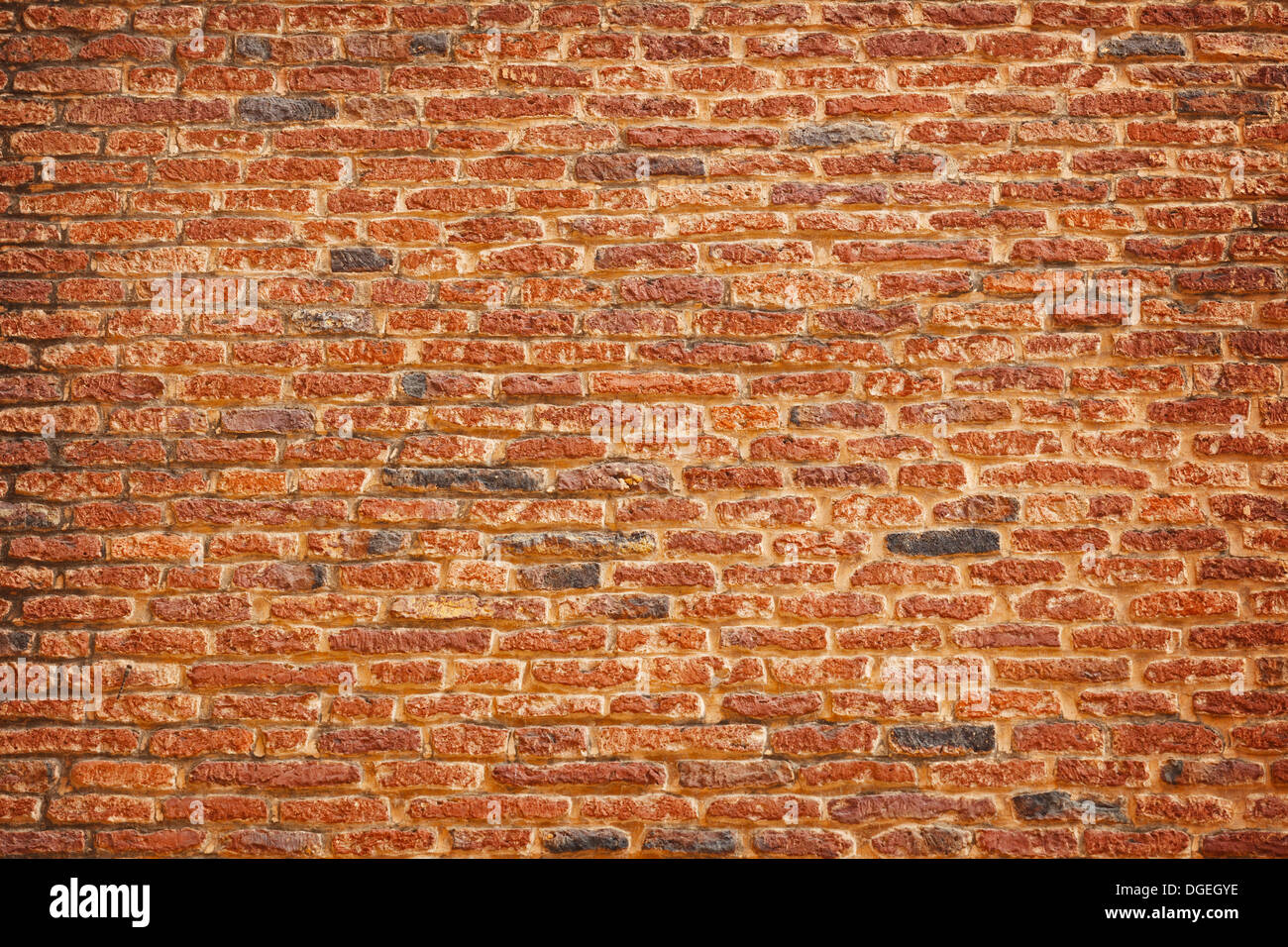 Background - a wall of the old brick in Indian architecture Stock Photo ...