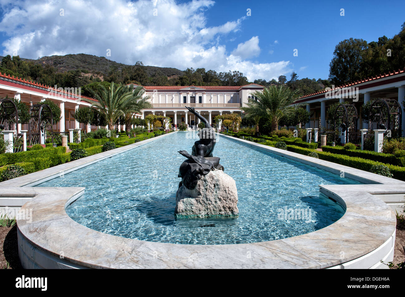 The Getty Villa on a sunny October day in California Stock Photo - Alamy