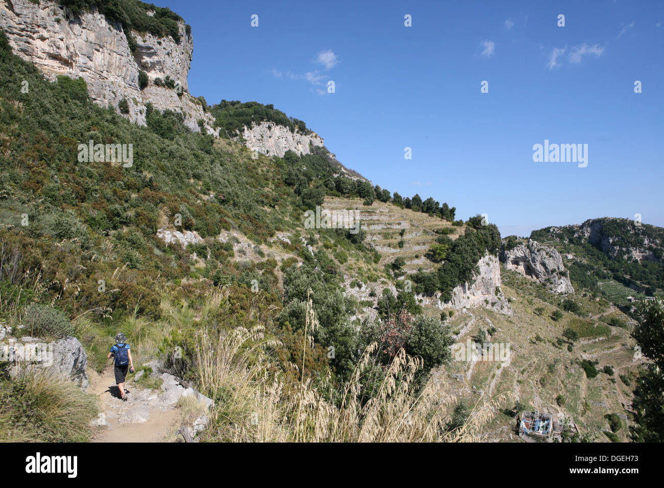 Views from walk of the Gods or God's footpath, Amalfi coast, Italy ...