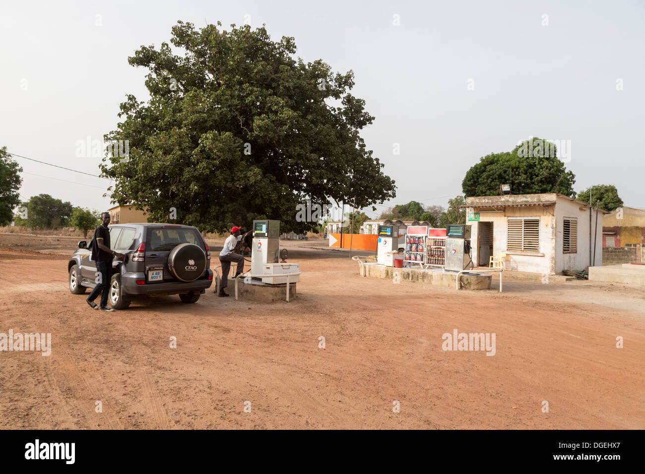 Gas Station, Sokone, Senegal Stock Photo - Alamy