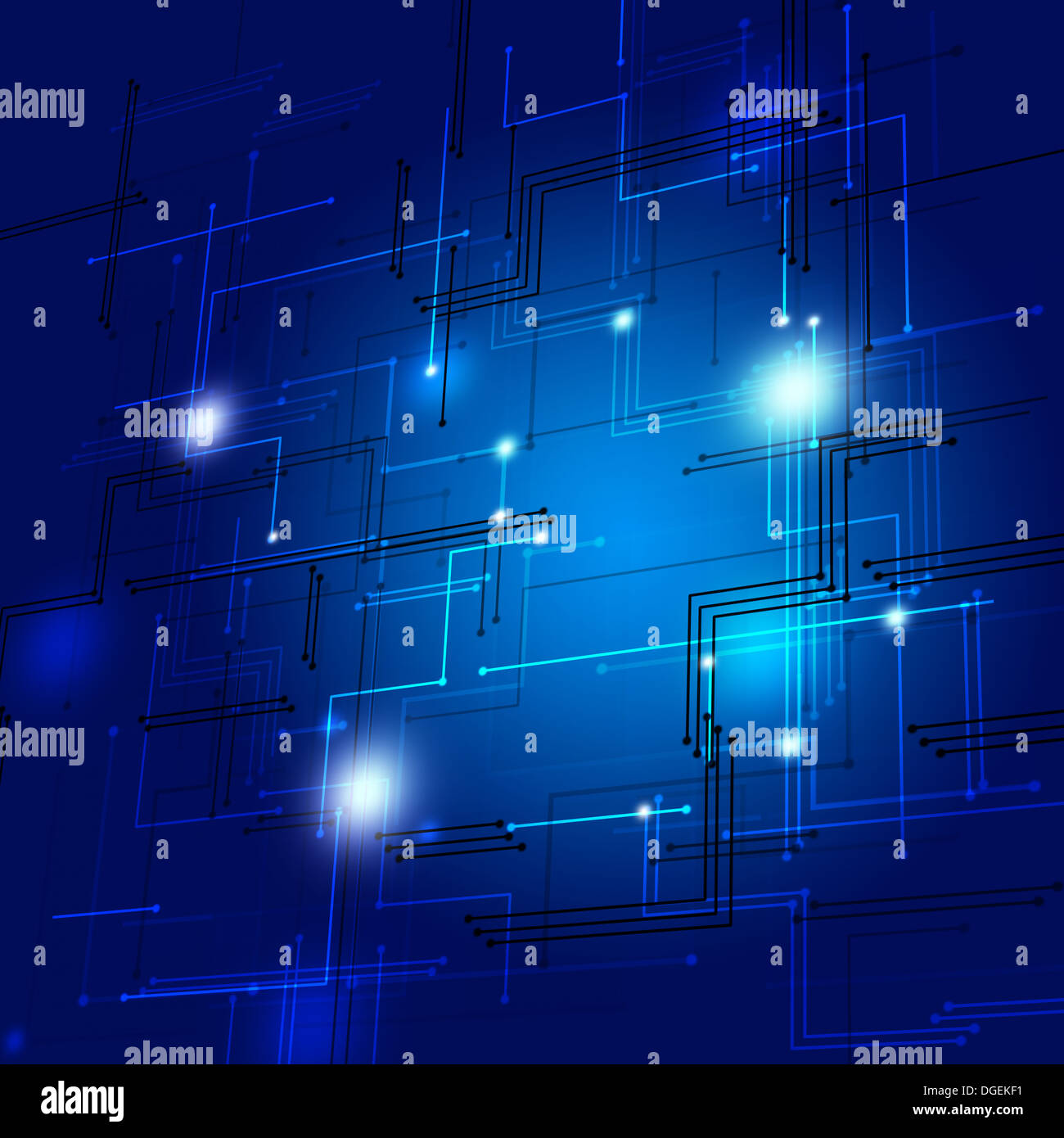abstract 3d digital technology lines on blue background Stock Photo - Alamy