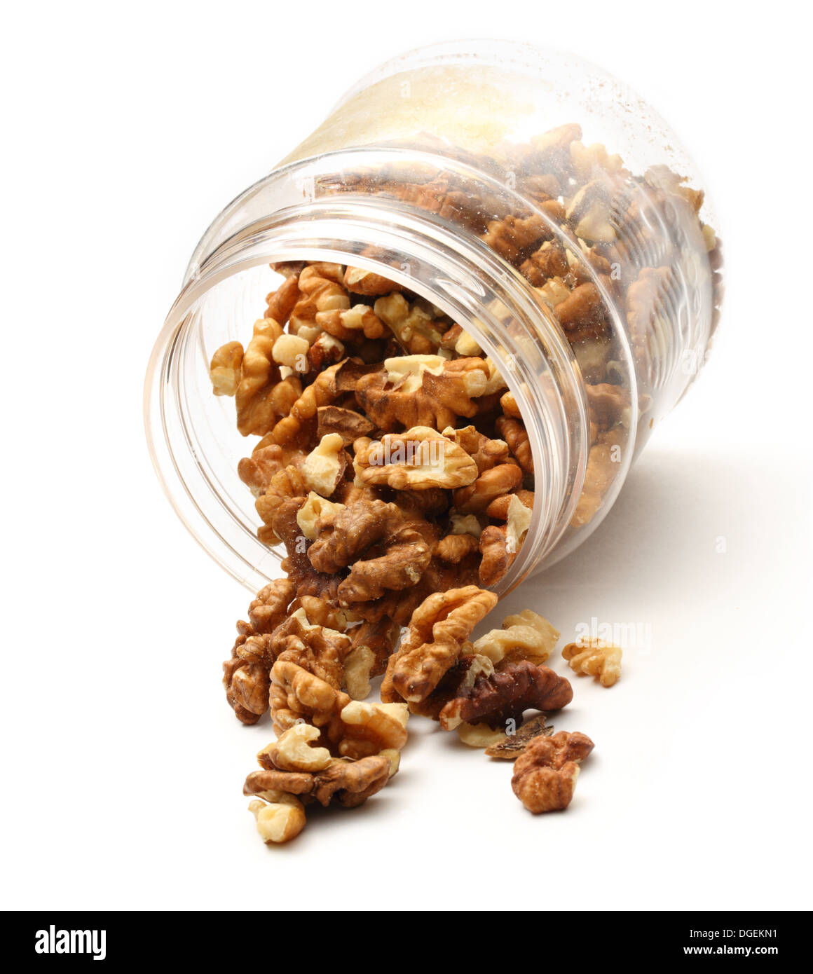 Heap of walnuts in container Stock Photo - Alamy