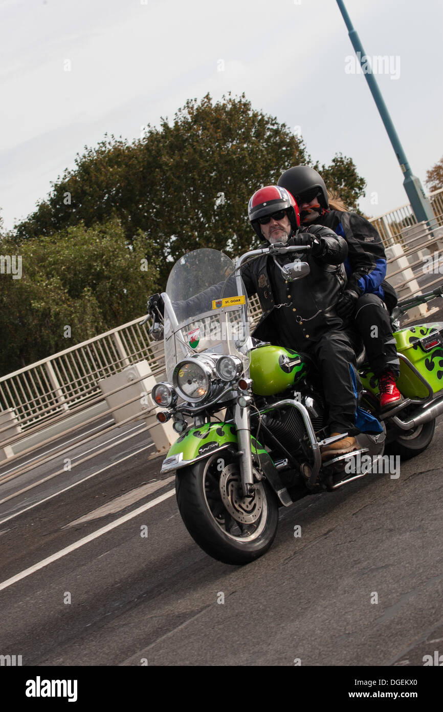 Severn Bridge, UK. 20th Oct, 2013. The Sun always comes out for Hoggin ...