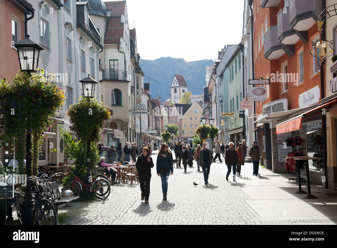 The historic town of Fussen Bavaria Stock Photo - Alamy