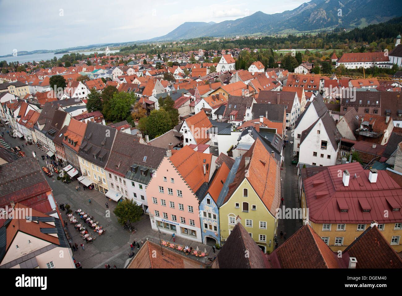 The historic town of Fussen Bavaria Stock Photo - Alamy