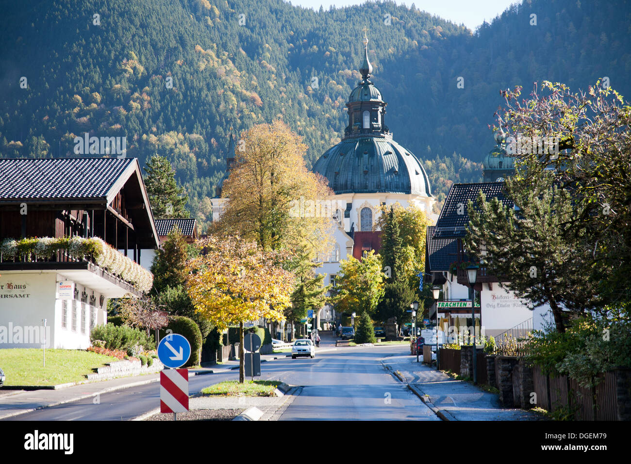 Kloster Ettal in the small town of Ettal in Bavaria Germany Stock Photo ...