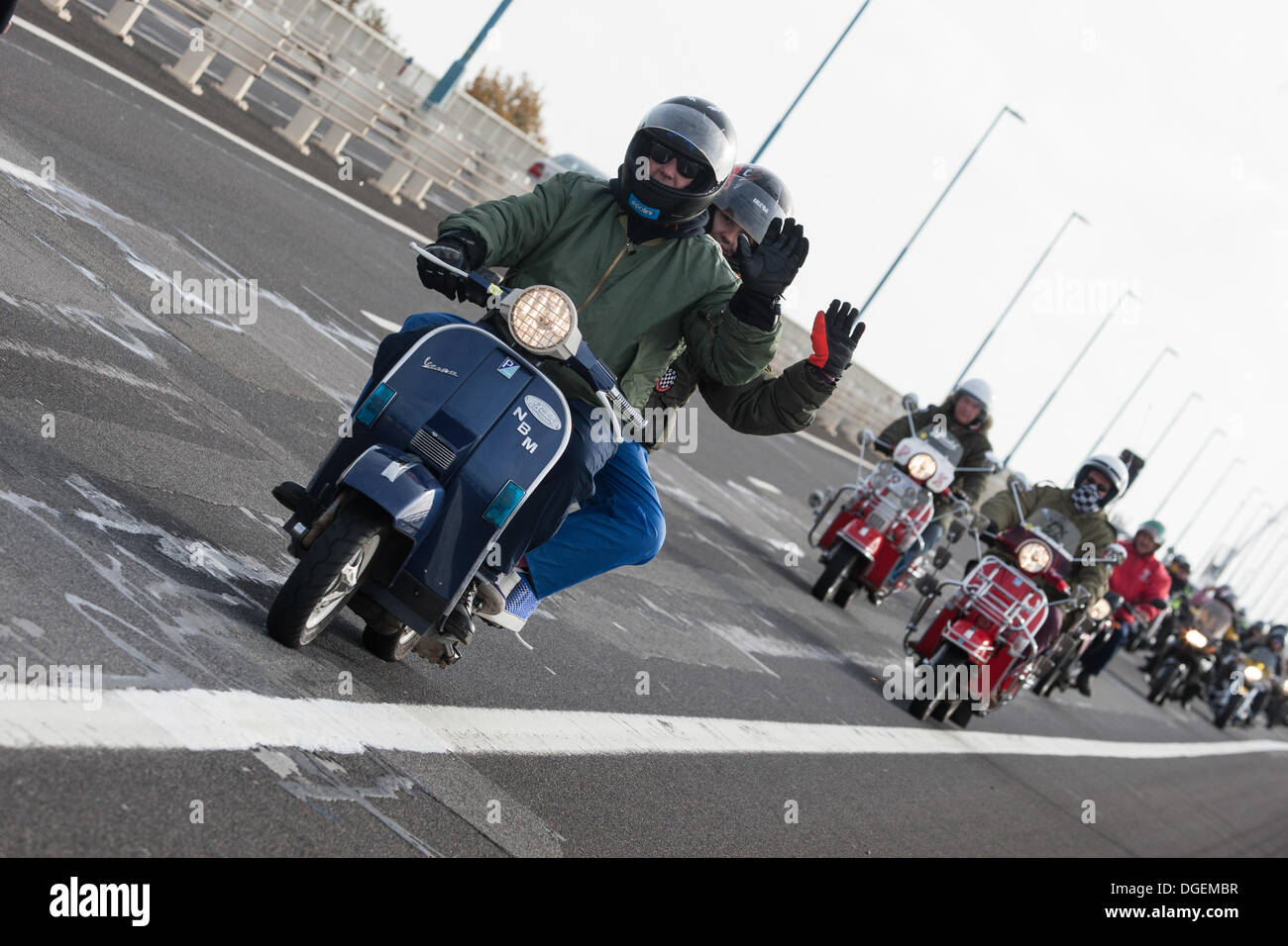 Severn Bridge, UK. 20th Oct, 2013. The Sun always comes out for Hoggin ...