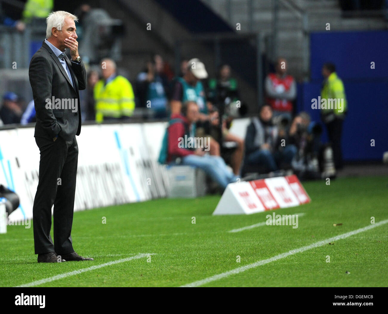 Hamburg, Germany. 20th Oct, 2013. Hamburg's head coach Bert van Marwijk ...