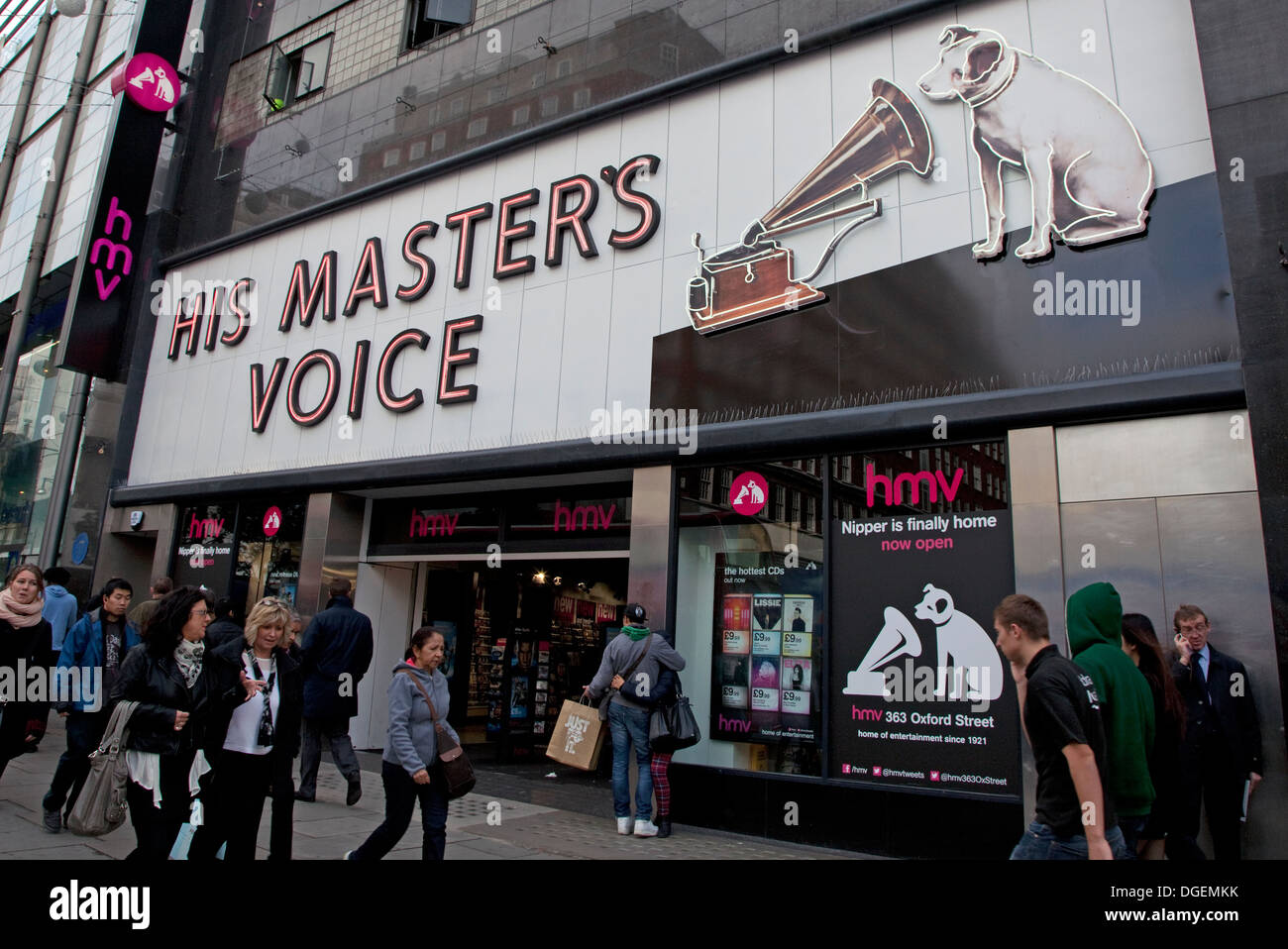 At the hmv shop in oxford street in central london hi-res stock ...