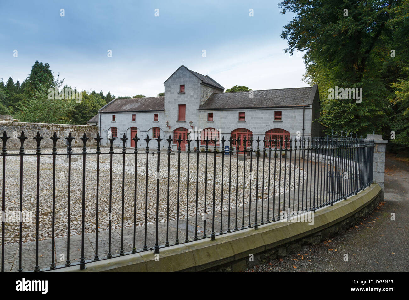 The courtyard and stables at Coole House, Galway, Ireland Stock Photo ...