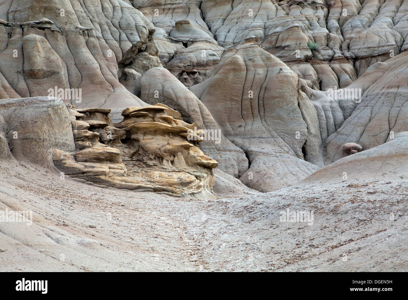 Erosion patterns on a hillside Stock Photo - Alamy