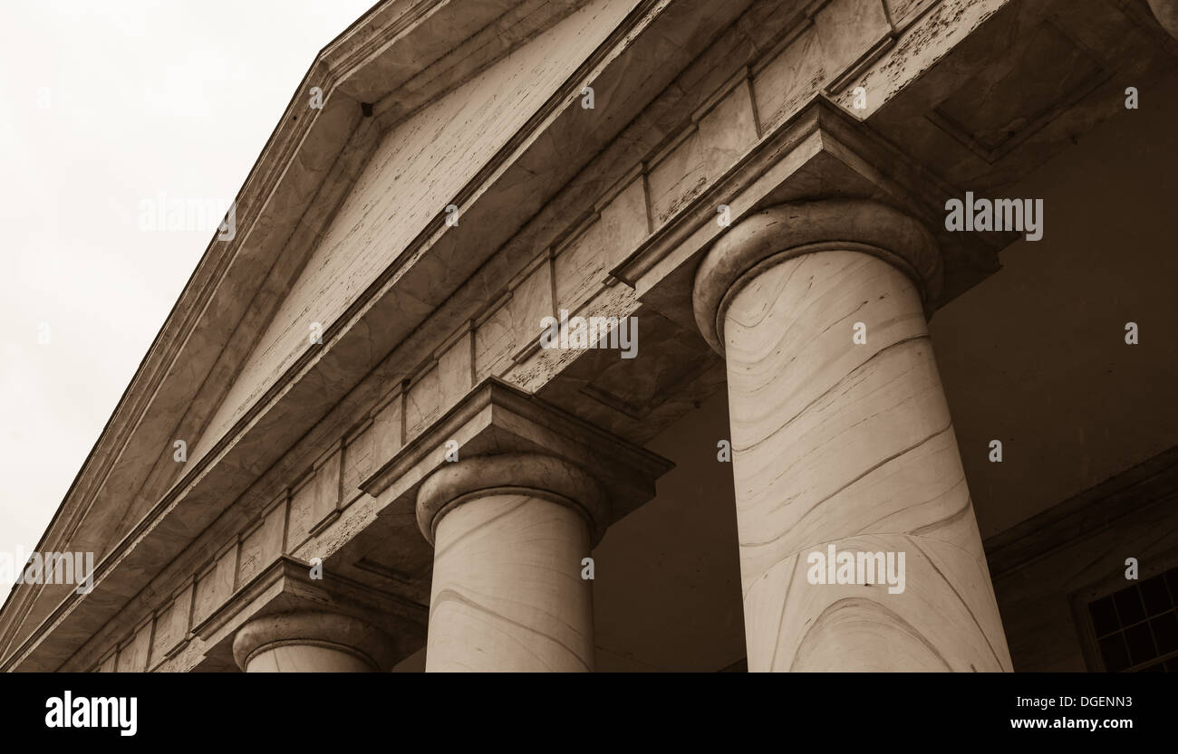 Stone Pillars on White Background Stock Photo - Alamy