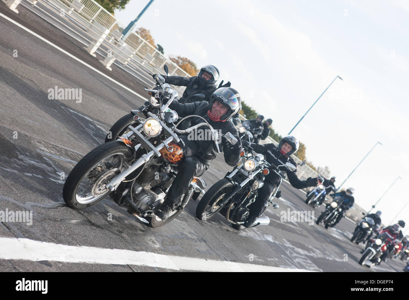 Severn Bridge, UK. 20th Oct, 2013. The Sun always comes out for Hoggin ...