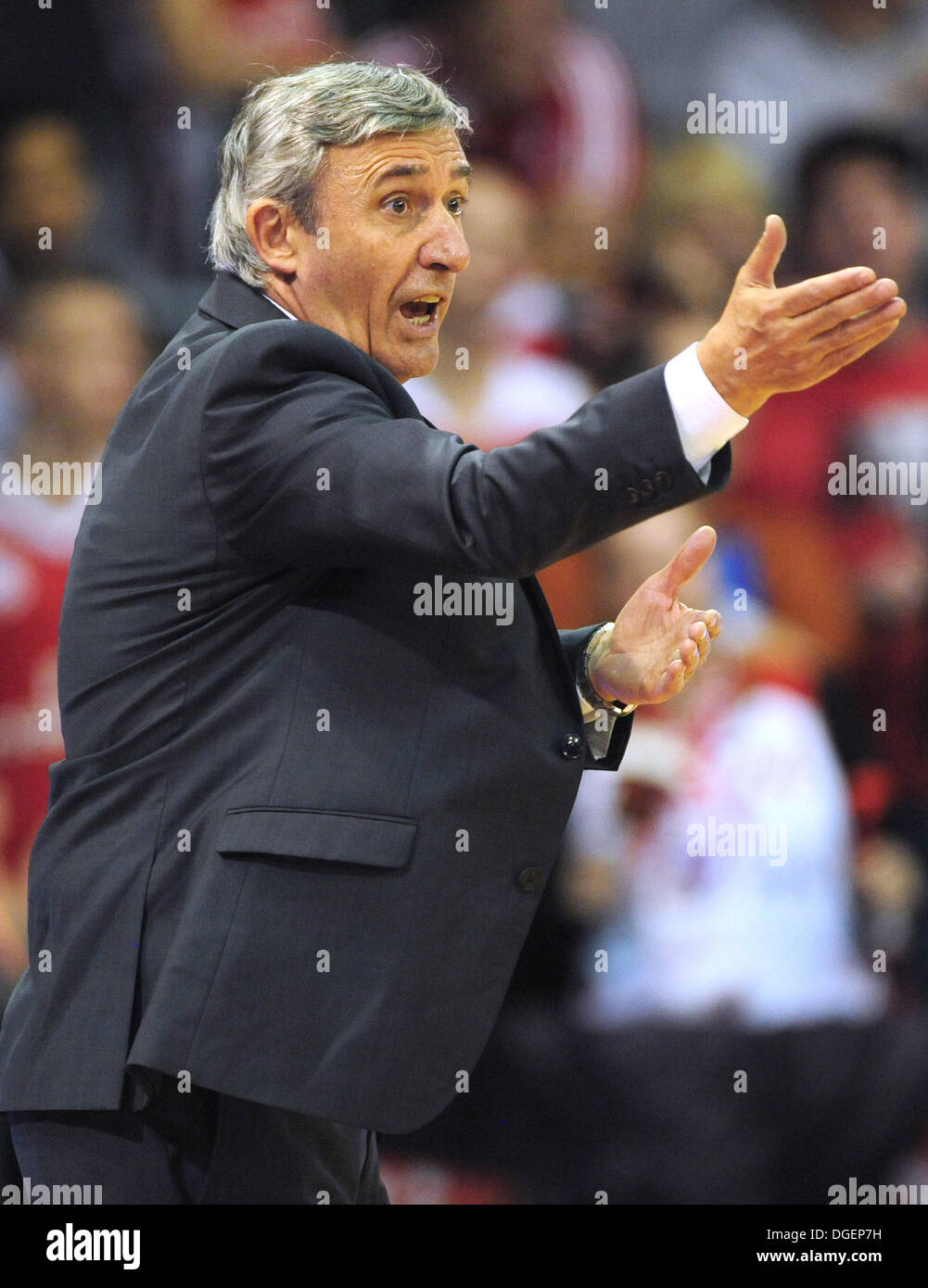 Munich, Germany. 20th Oct, 2013. Munich's head coach Svetislav Pesic ...
