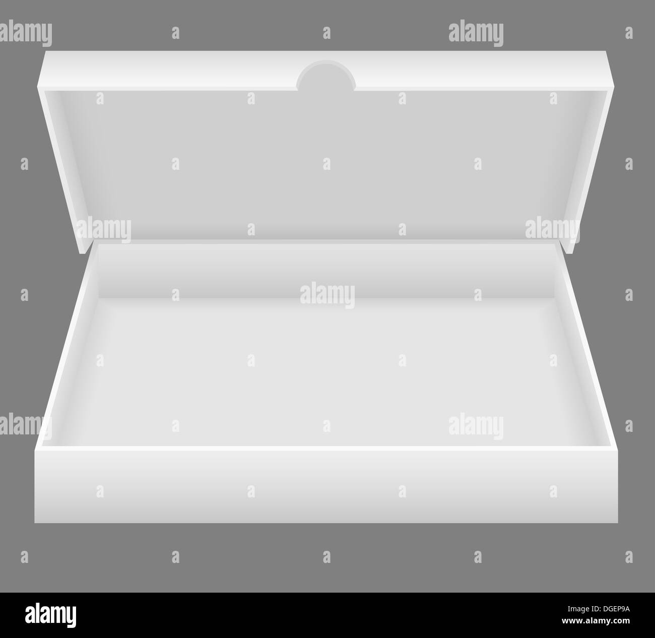 white open packing box illustration isolated on gray background Stock ...