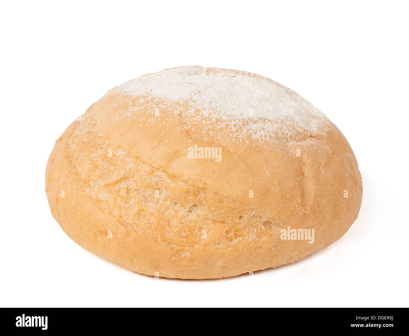 Loaf of bread made of wheat flour isolated on white background Stock ...
