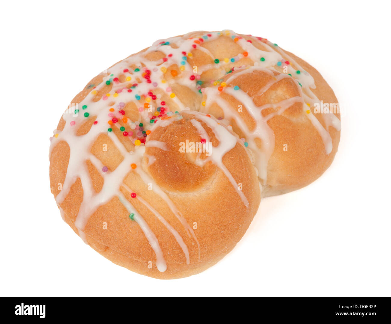 One piece of pastry isolated on white Stock Photo - Alamy