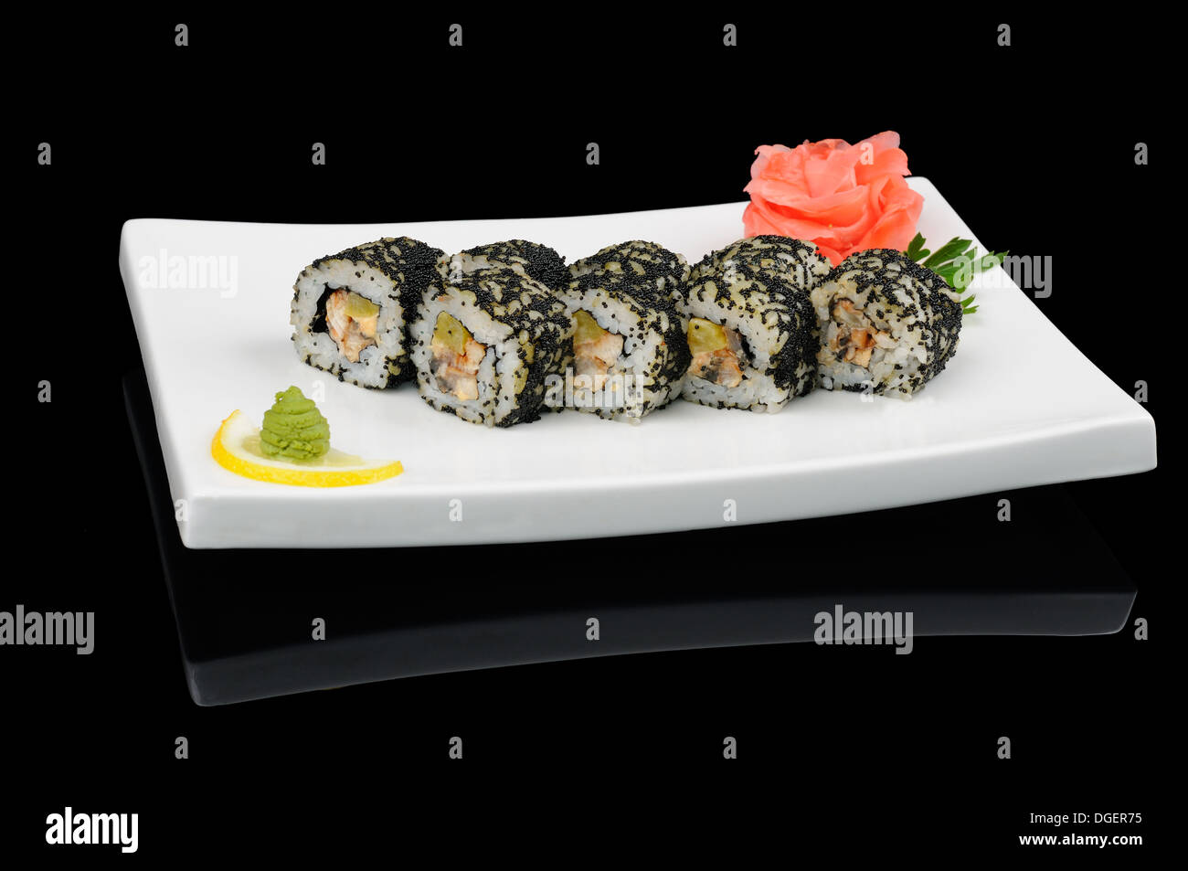 Black caviar roll hi-res stock photography and images - Alamy