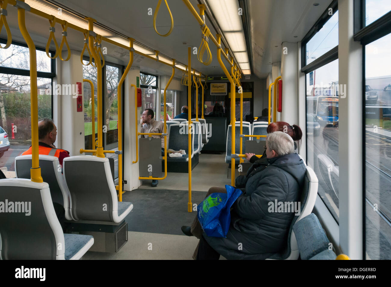 Inside metrolink tram hi-res stock photography and images - Alamy