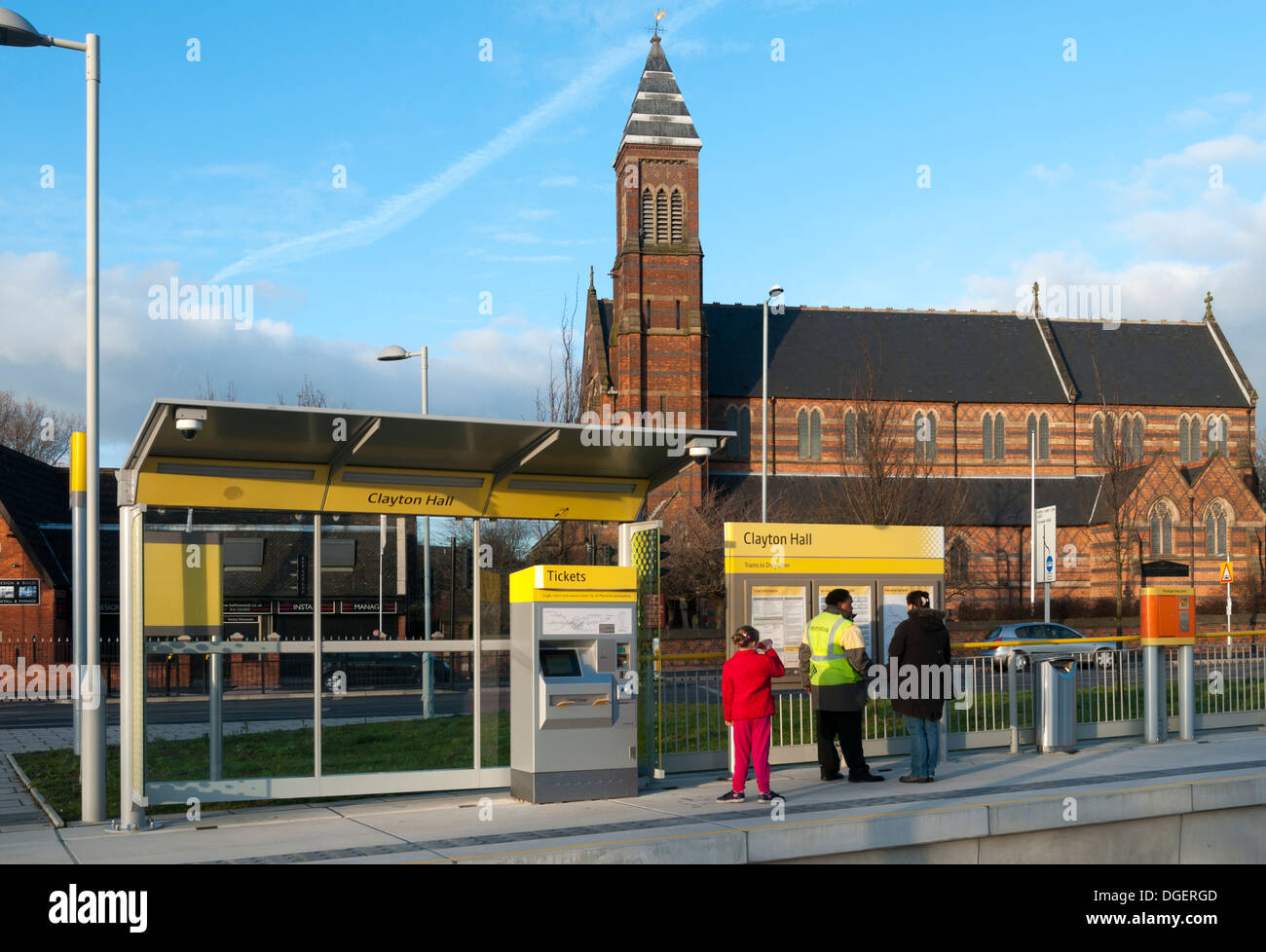 At the Clayton Hall Metrolink tram stop, East Manchester Line, Clayton ...