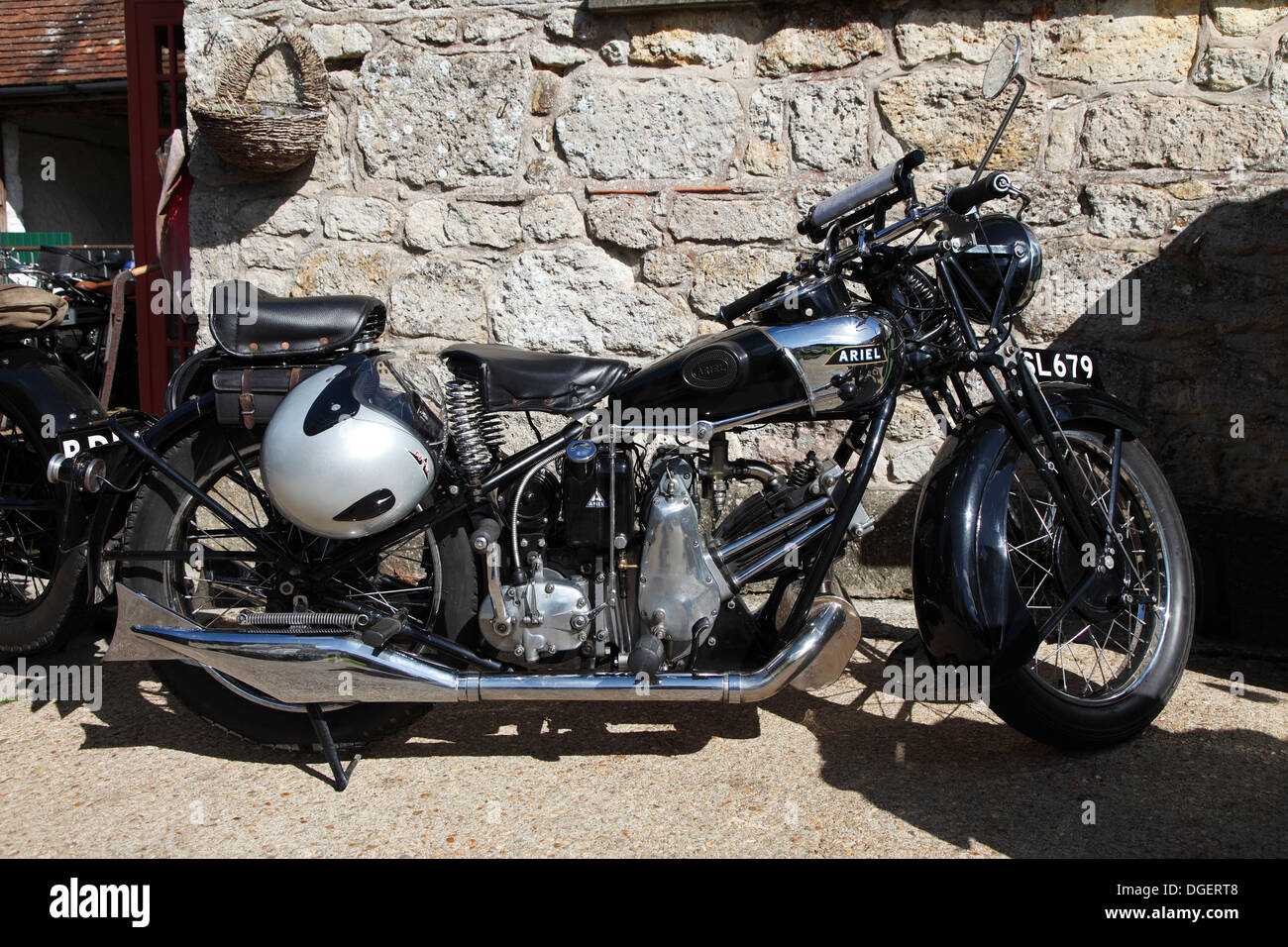1931 model SG Ariel motorcycle at rally on Isle of Wight, Hampshire ...