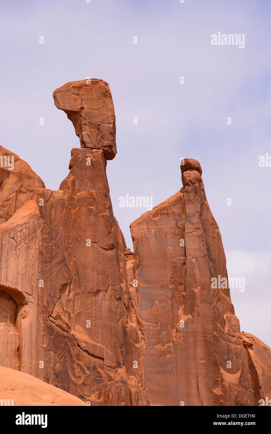 Pharaoh rock formation, Park Avenue, Arches National Park, Utah, USA ...