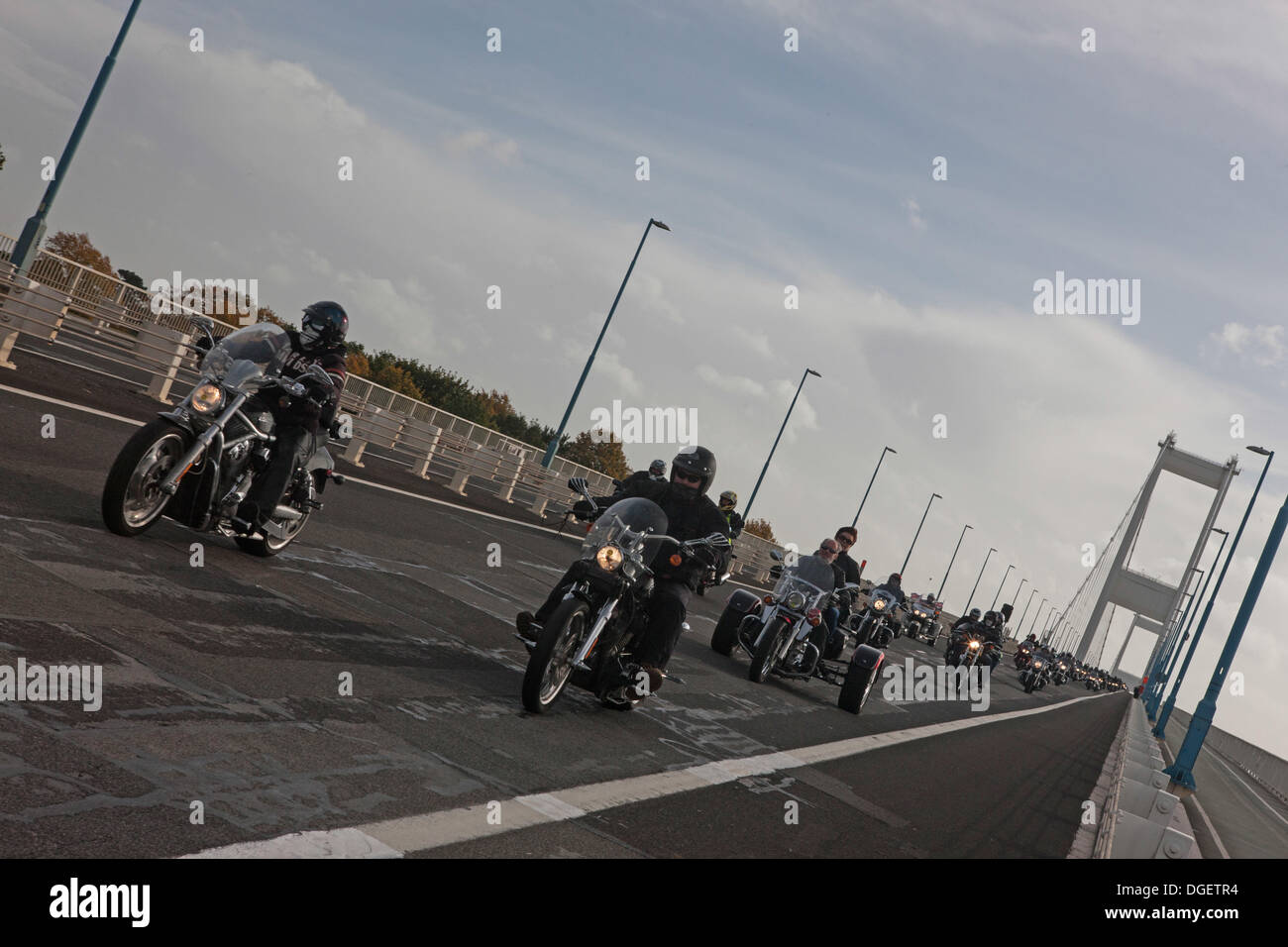 Severn Bridge, UK. 20th Oct, 2013. The Sun always comes out for Hoggin ...