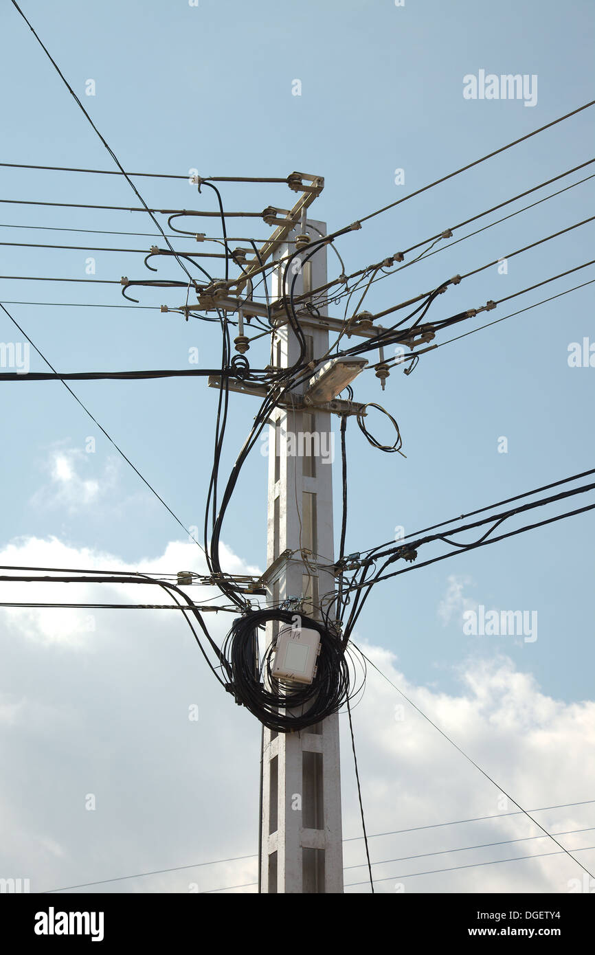 Electric pole concrete hi-res stock photography and images - Alamy