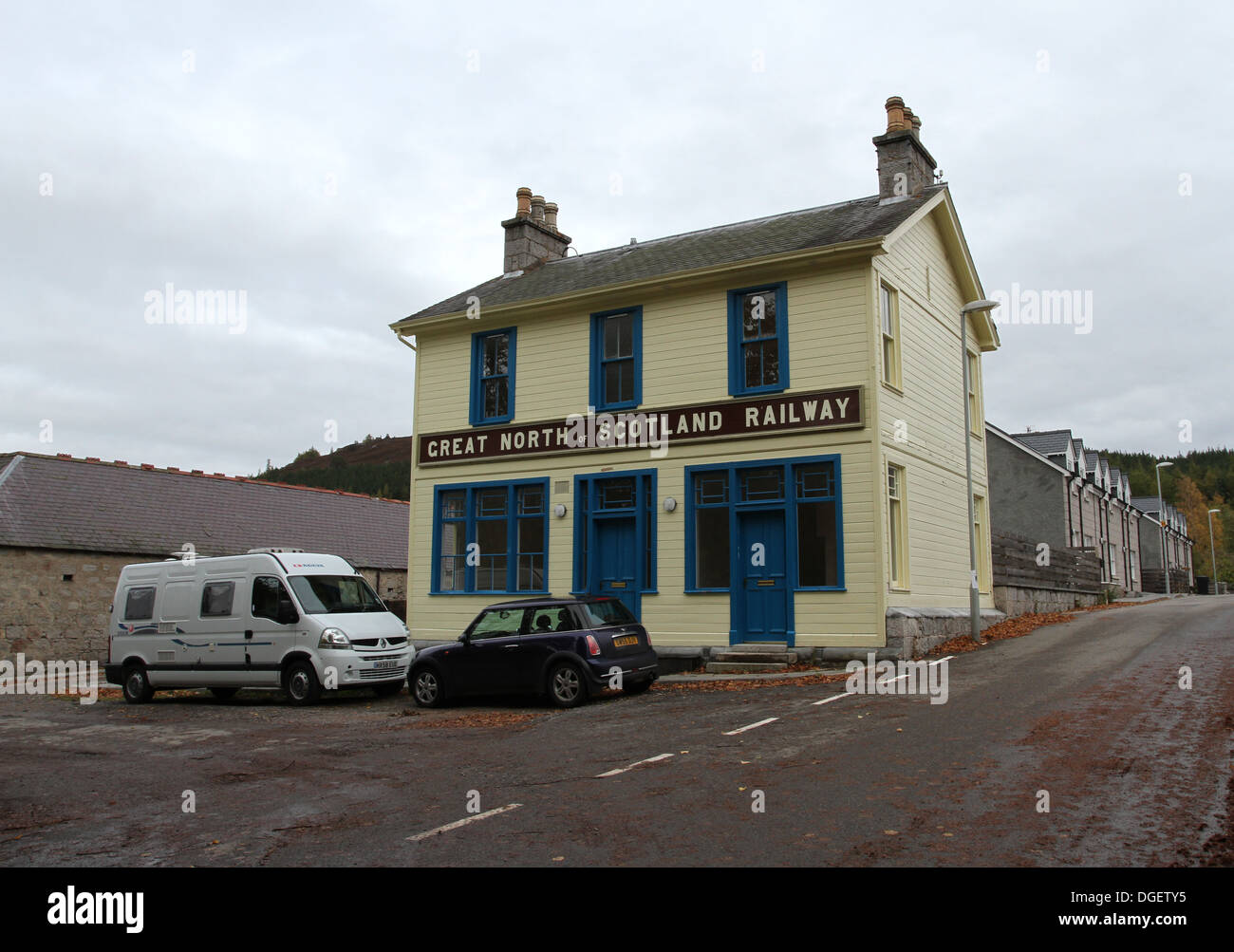 Exterior of Great North Scotland Railway building Braemar Scotland ...