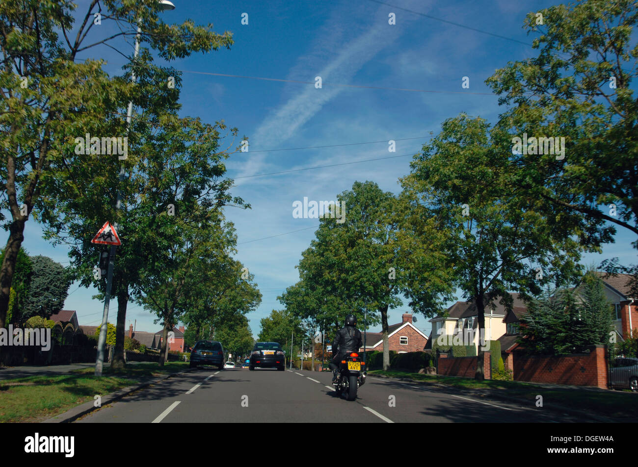 Road Scene From A Car Stock Photo - Alamy