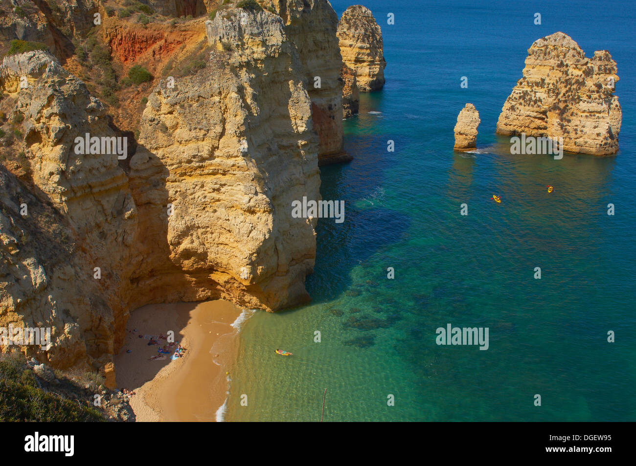Praia do Camilo, Do Camilo Beach, Lagos, Algarve, Portugal Stock Photo ...