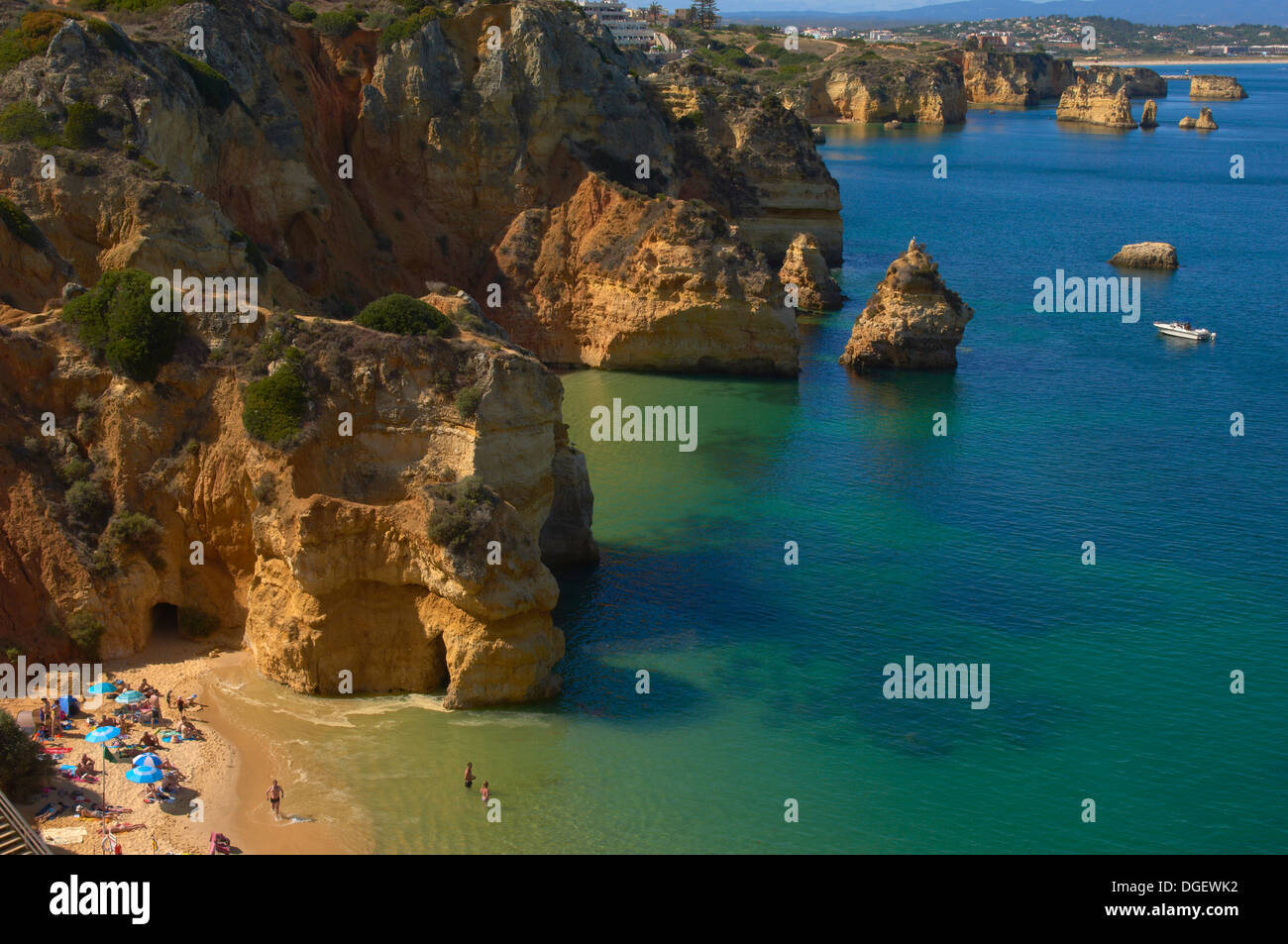 Praia do Camilo, Do Camilo Beach, Lagos, Algarve, Portugal Stock Photo ...