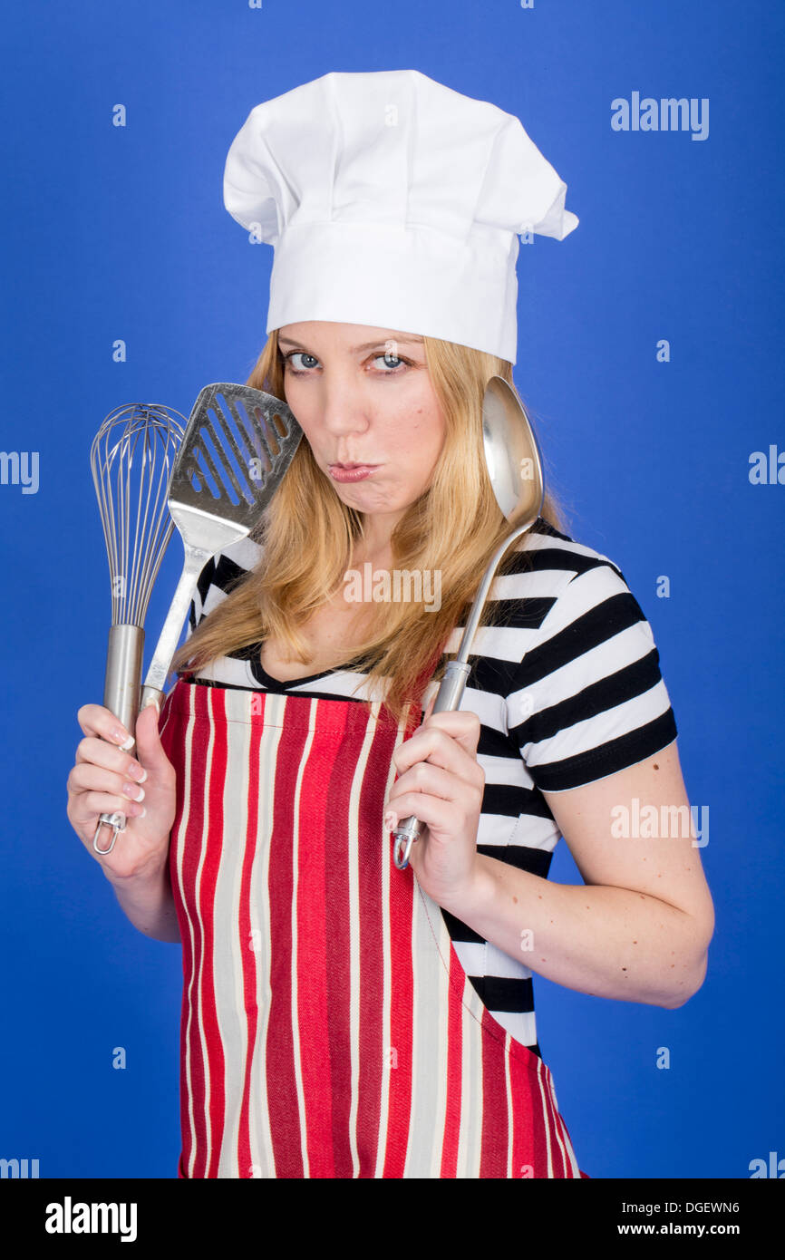 Annoyed woman kitchen hi-res stock photography and images - Alamy