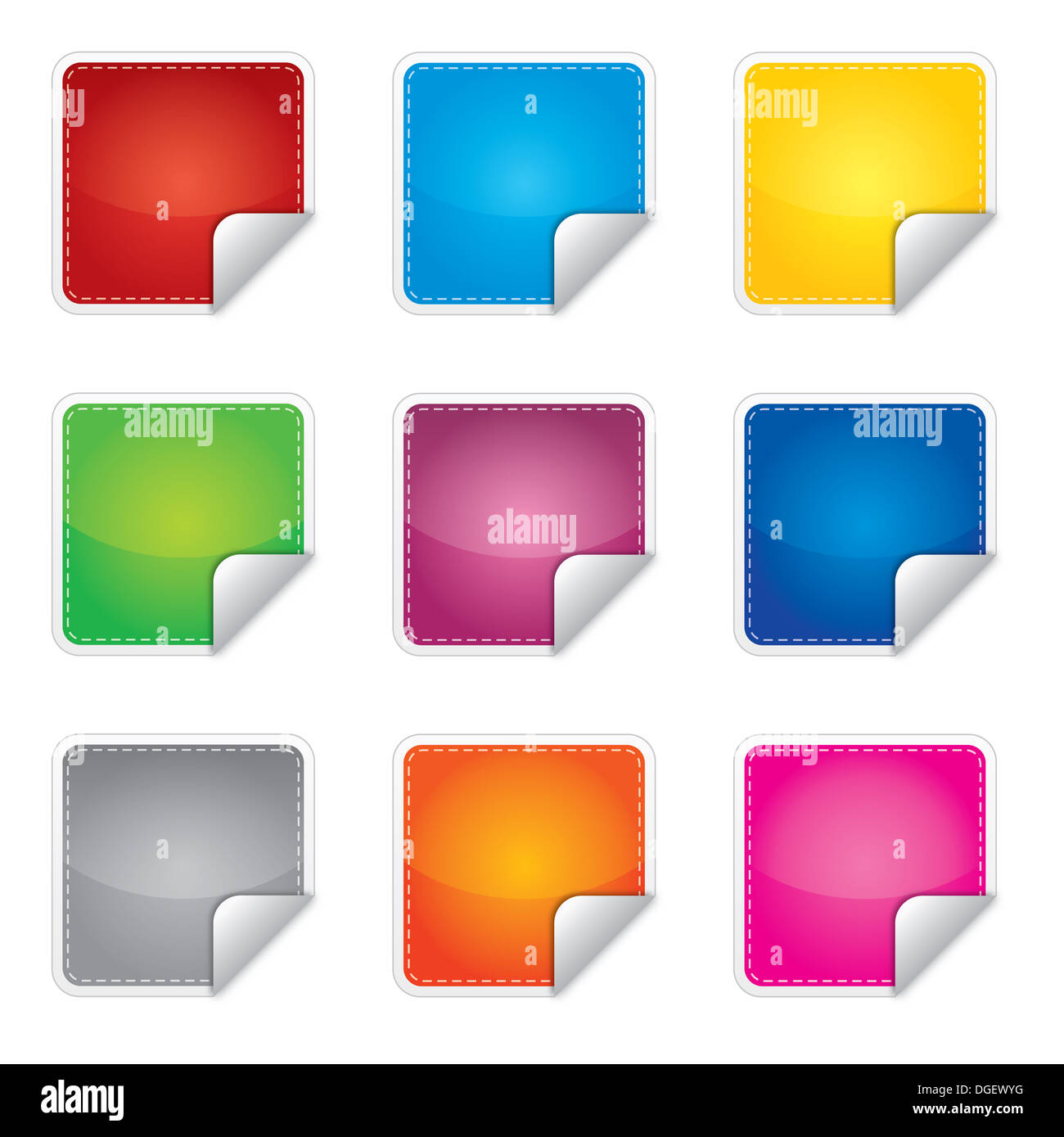Price, promotion or bestseller vector blank stickers with different ...