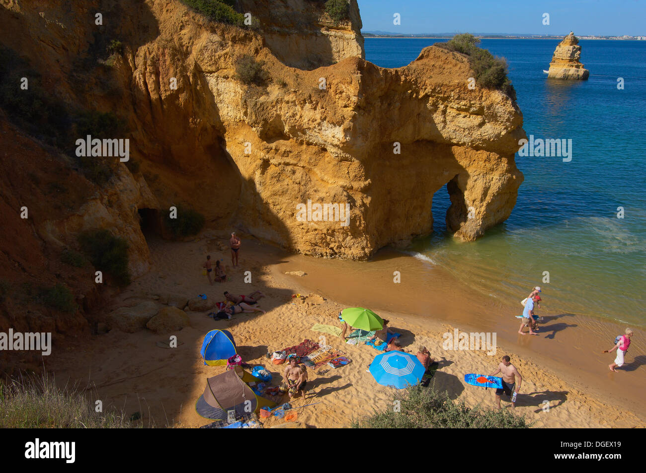 Praia do Camilo, Do Camilo Beach, Lagos, Algarve, Portugal Stock Photo ...