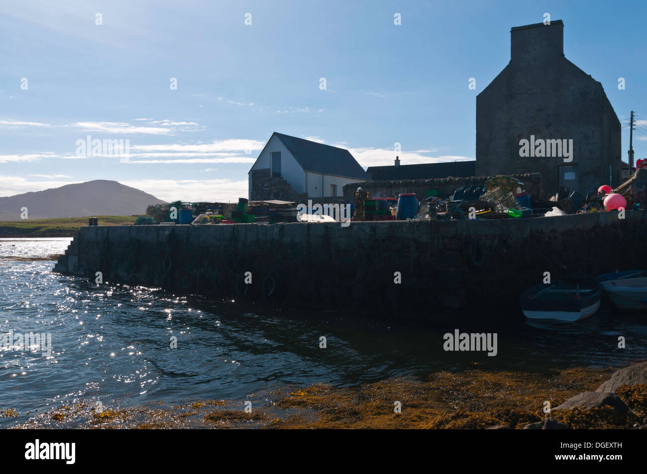 A view of Lochmaddy old harbour Stock Photo - Alamy