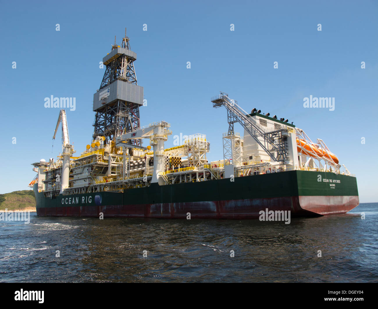 Offshore deep waters drilling vessel Ocean RIG MYKONOS working for ...