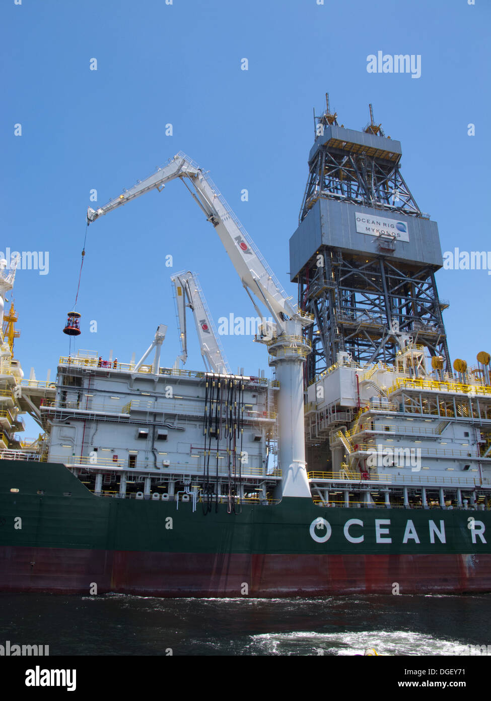 Offshore deep waters drilling vessel Ocean RIG MYKONOS working for ...