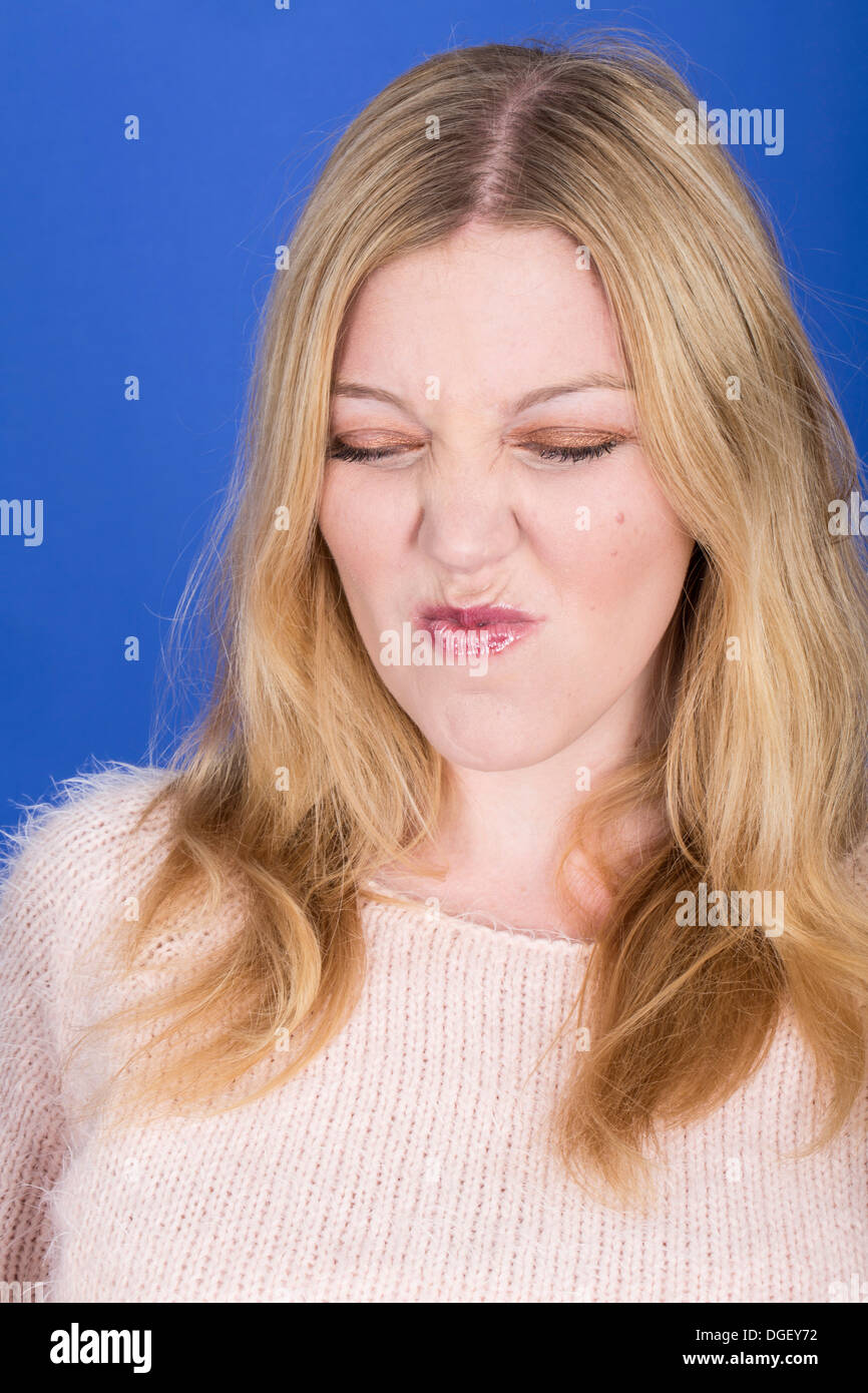 Model Released. Attractive Angry Upset Young Woman Stock Photo - Alamy