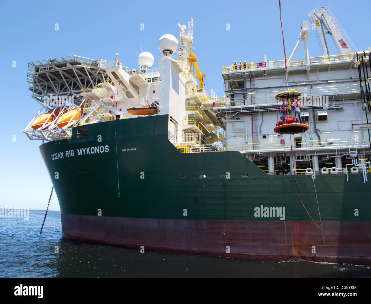 Offshore deep waters drilling vessel Ocean RIG MYKONOS working for ...